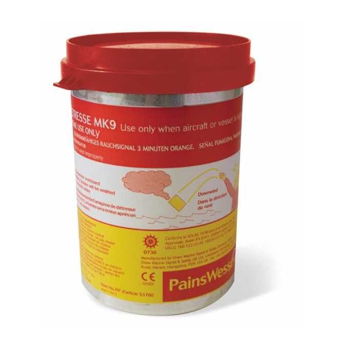 Pława dymna pomarańczowa SOLAS/WHEELMARK